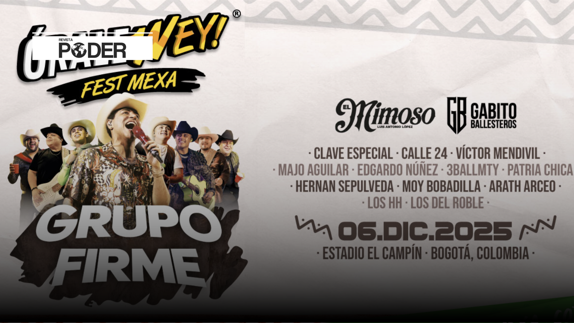 Grupo Firme en Bogotá 2025: ¡Fechas, precios y artistas confirmados! - Revista poder